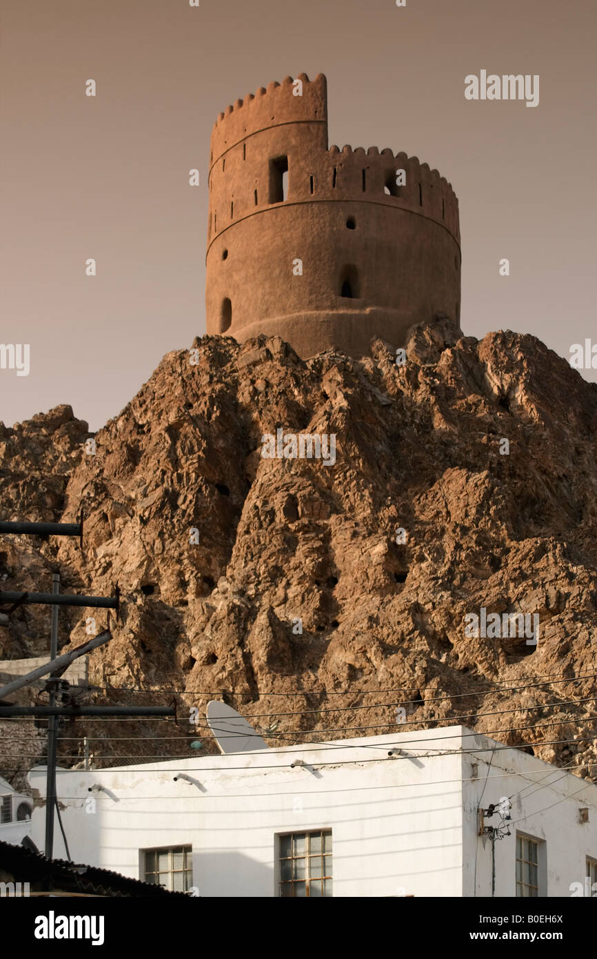 Oman Muscat Watchtower defense tower Stock Photo - Alamy