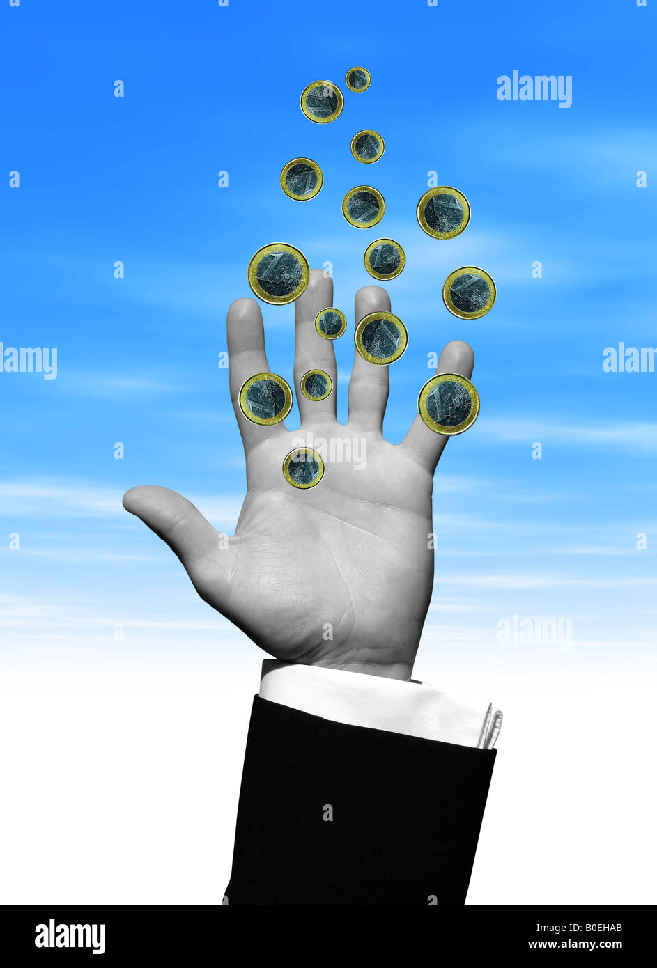 Shower of coins hi-res stock photography and images - Alamy