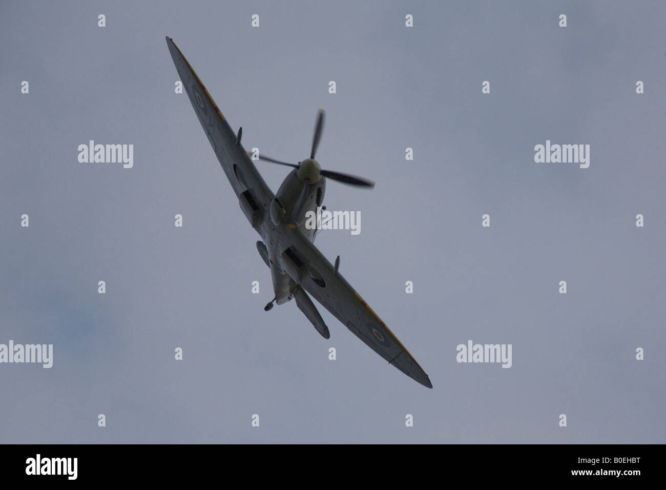 Spitfire aircraft flying over goodwood revival meeting hi-res stock ...