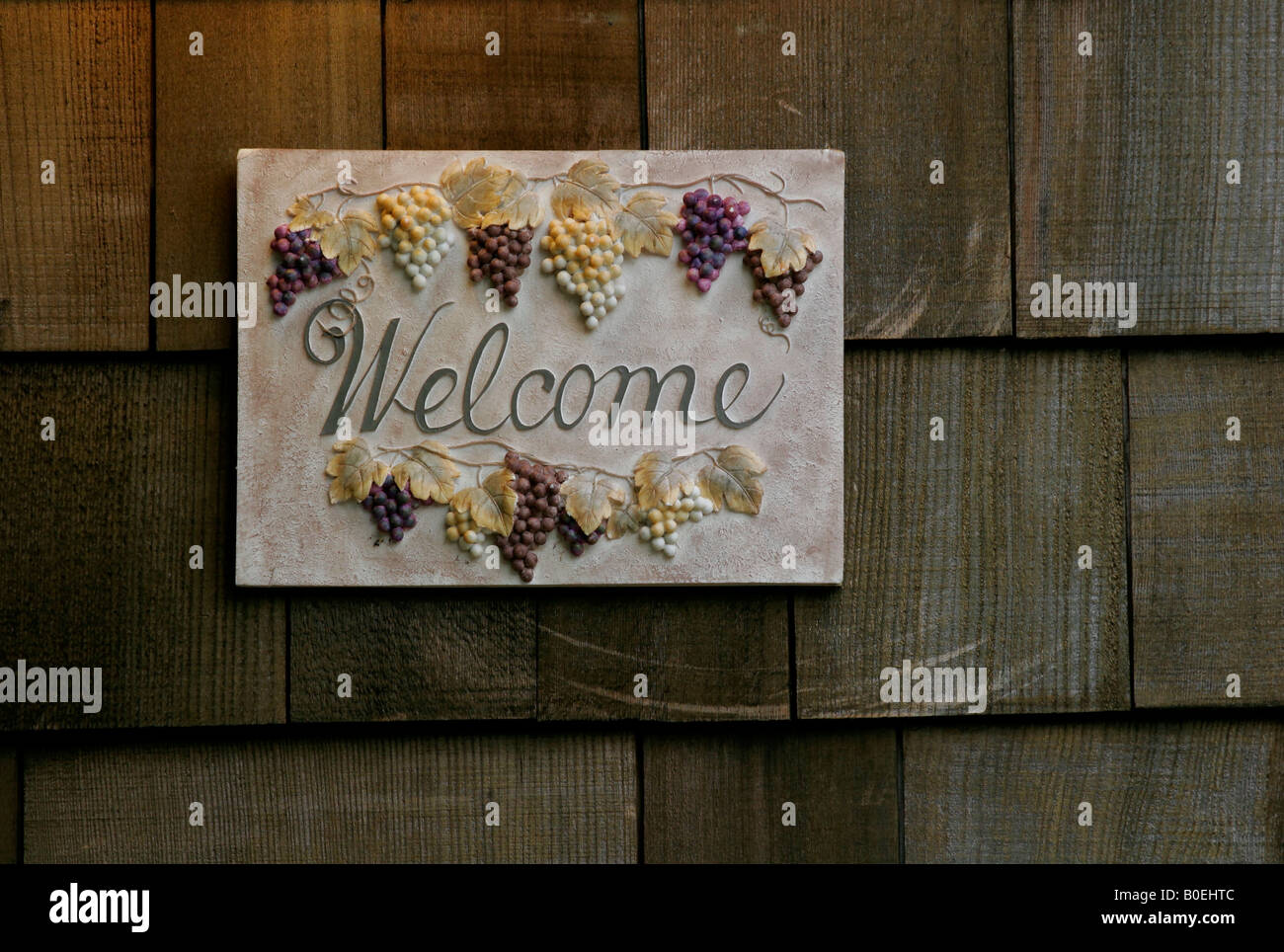 Ornate welcome sign Stock Photo - Alamy
