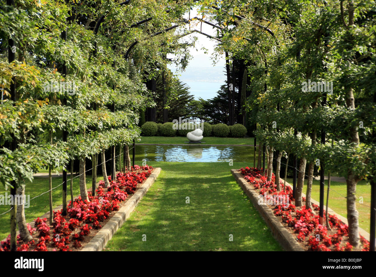 View in the gardens of Larnach castle near Dunedin New Zealand Stock ...