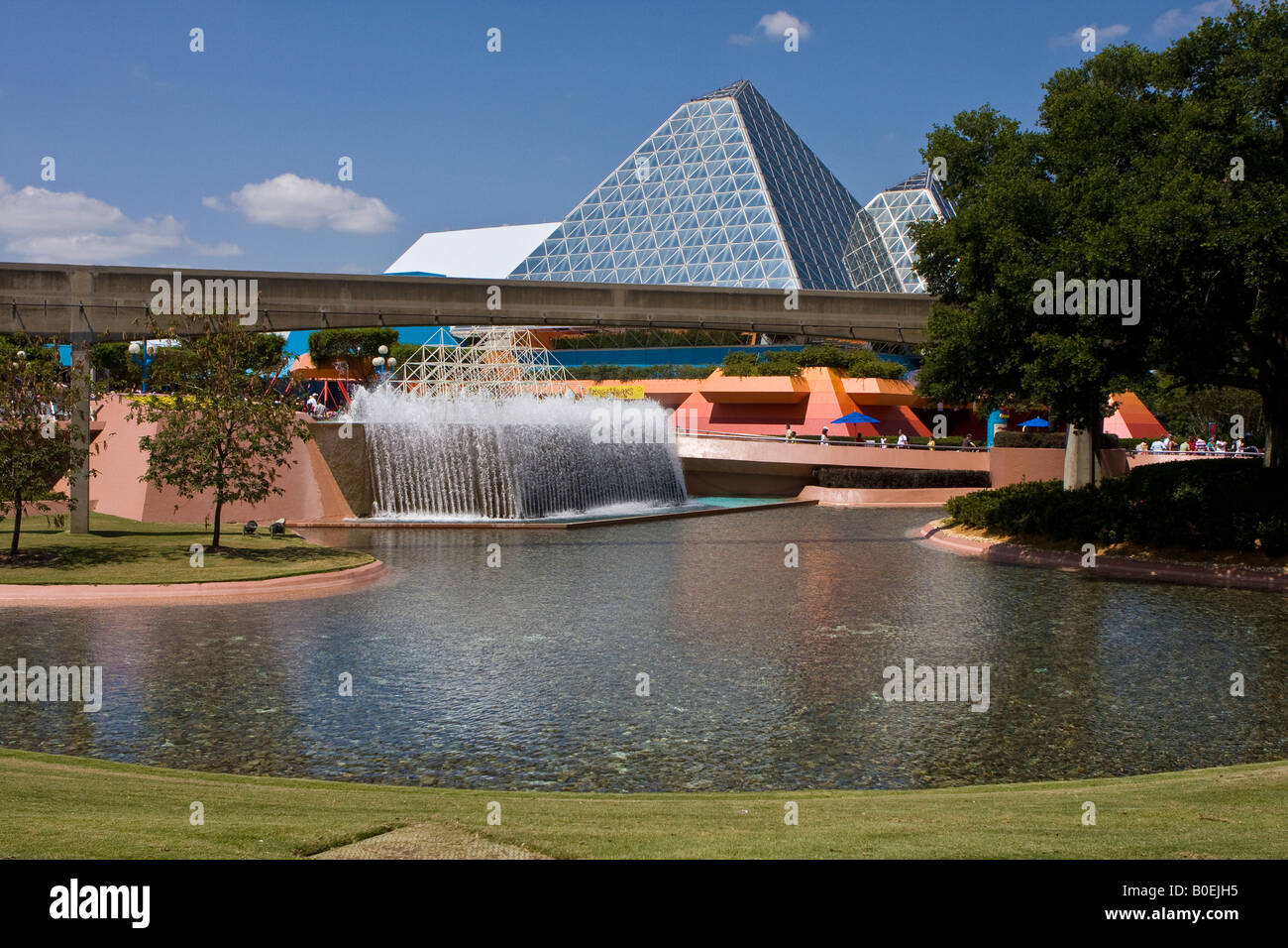 Looking across the Lake to the Journey into Imagination Pavilion at ...