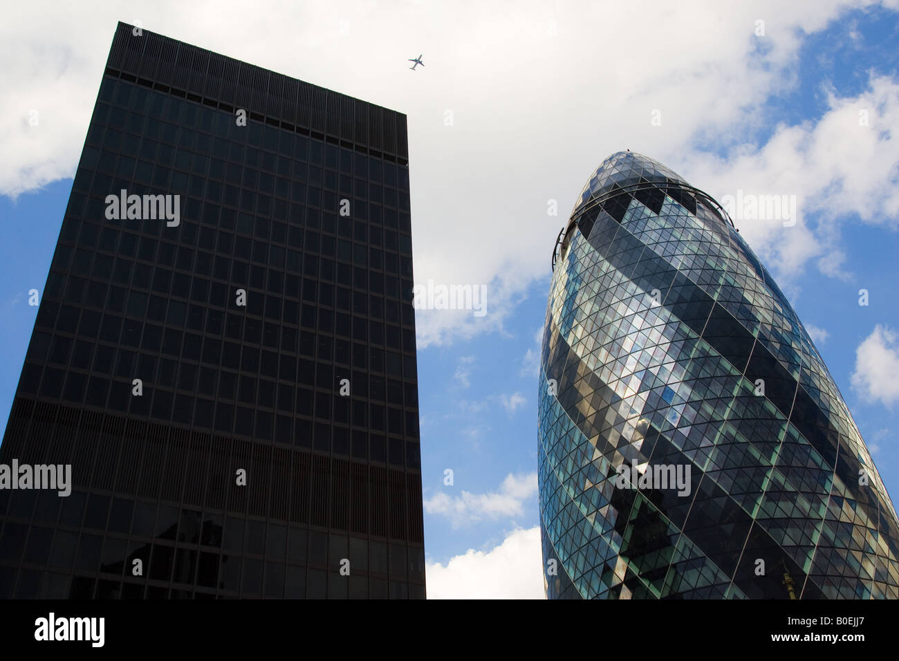 Swiss Re Building and Aviva Building London England United Kingdom ...