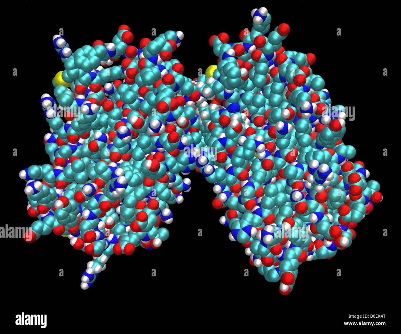 Computer generated molecular model showing the crystal structure of ... Computer generated molecular model showing the crystal structure of ...