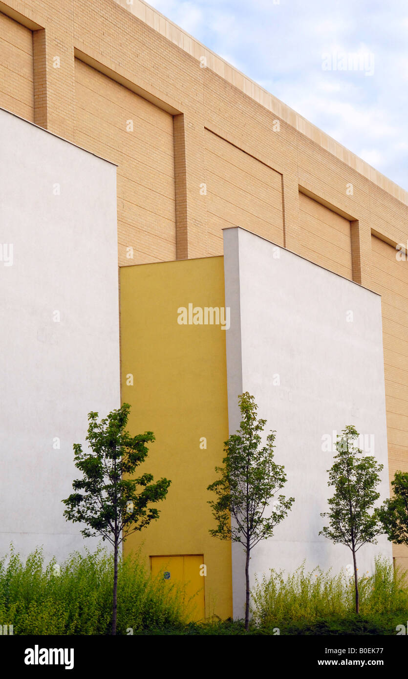 Abstract yellow and green building landscape Stock Photo - Alamy