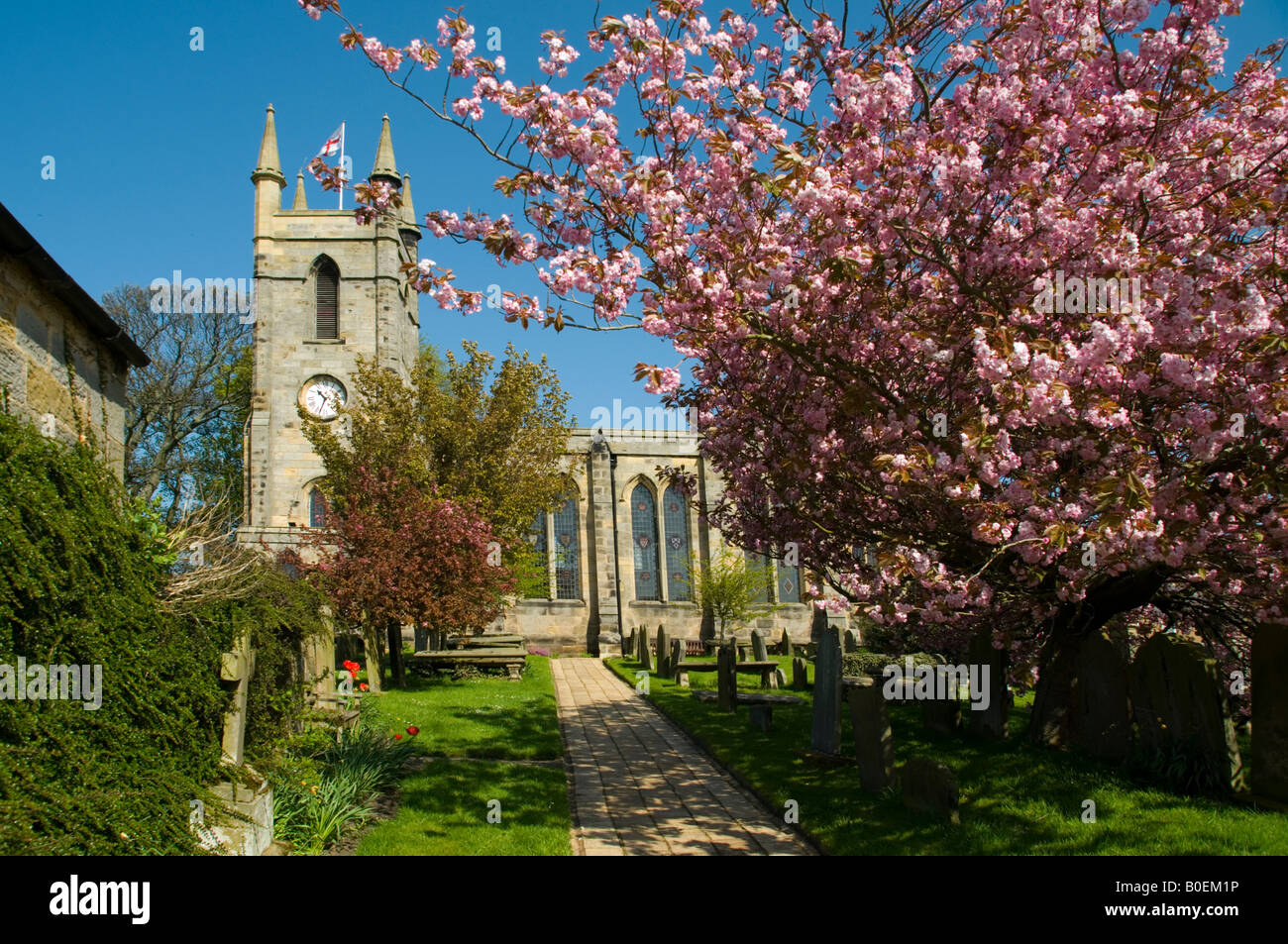St Mary's Church, Belford, Northumberland Stock Photo - Alamy