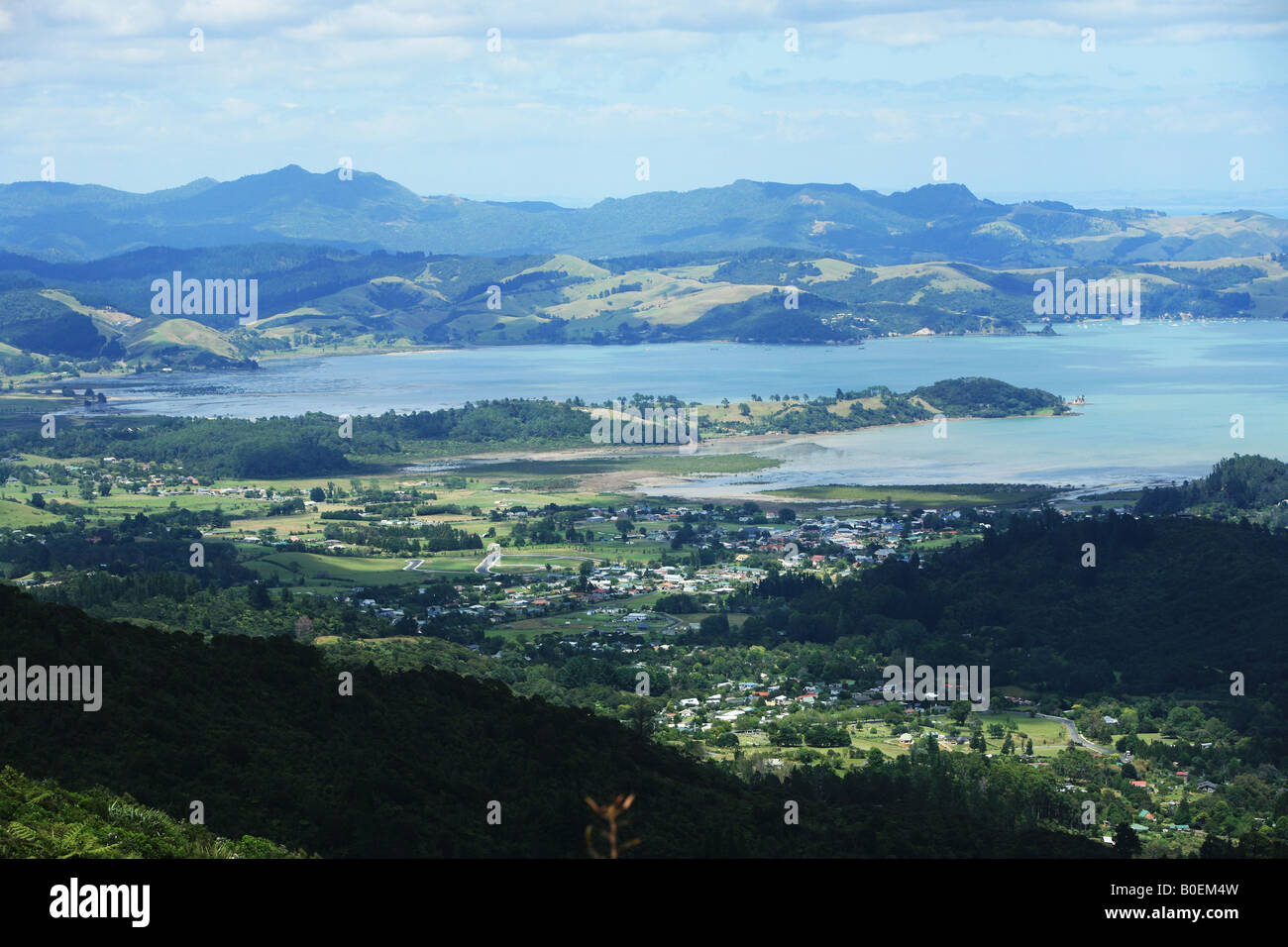 View from Tokatea or Lucas lookout point towards Coromandel bay North ...