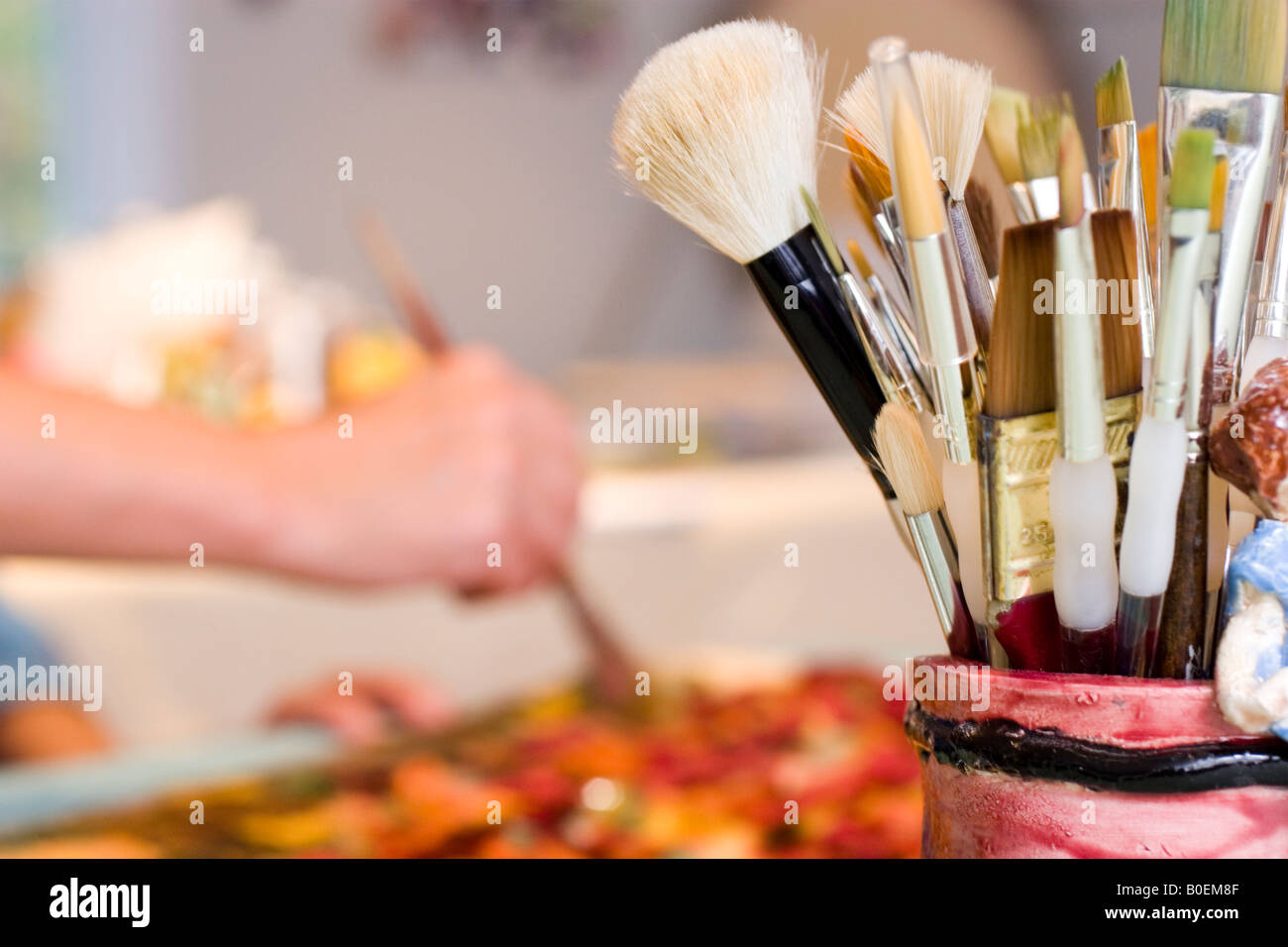 Hand water painting art hi-res stock photography and images - Alamy