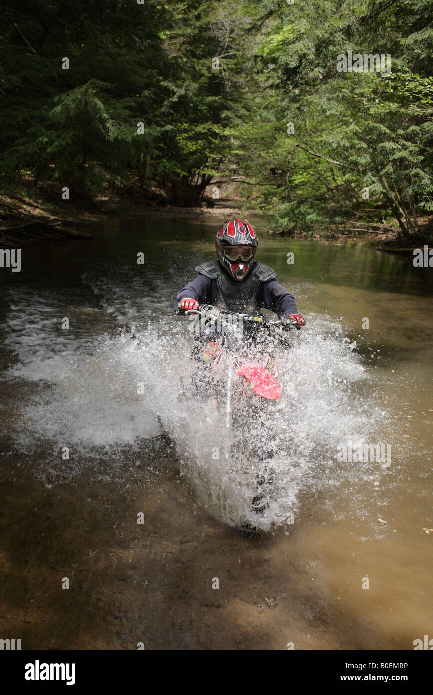 water crossing on motorcycle Stock Photo - Alamy