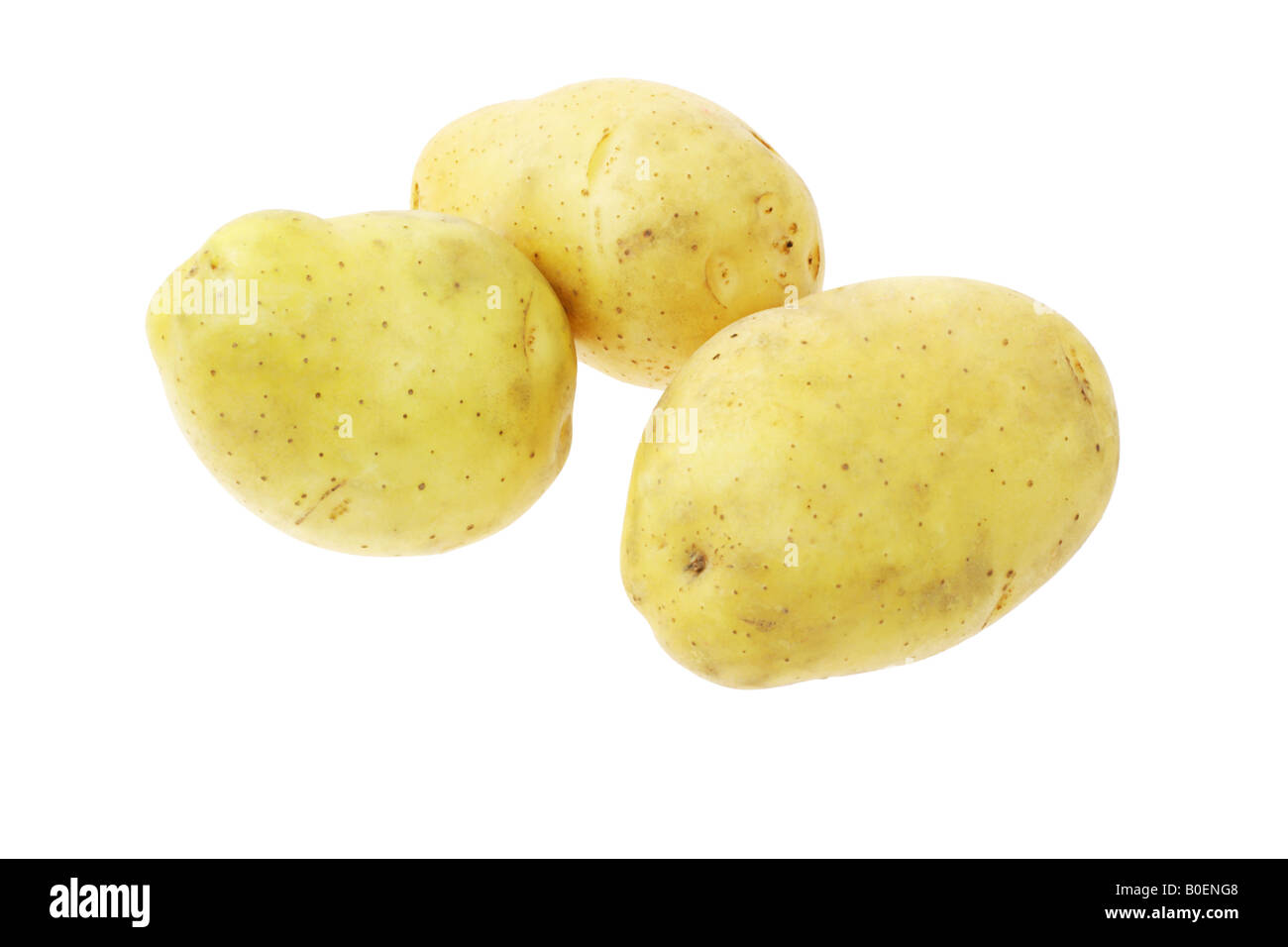 Fresh clean potatoes on white background Stock Photo - Alamy