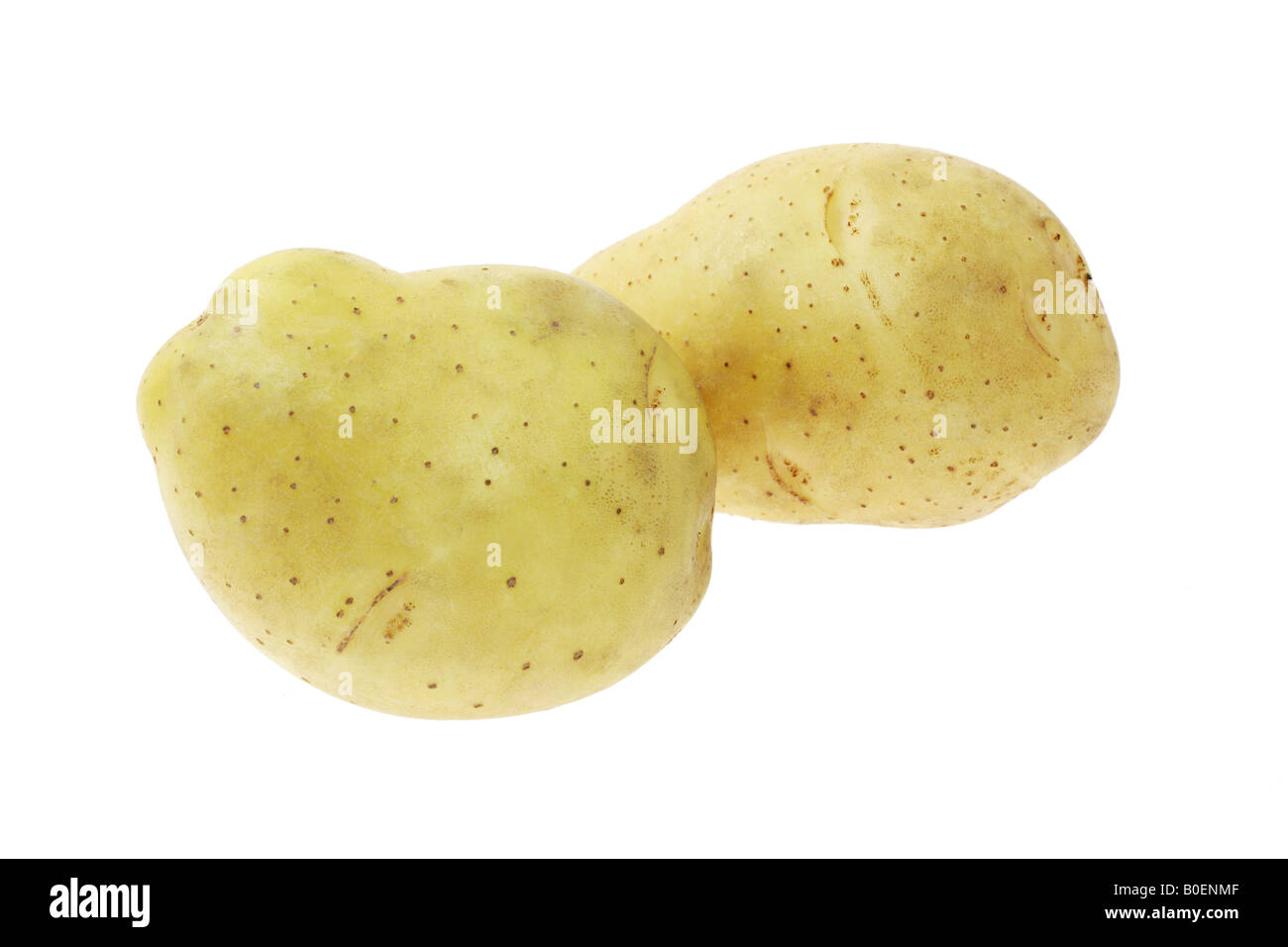 Fresh clean potatoes isolated on white background Stock Photo - Alamy