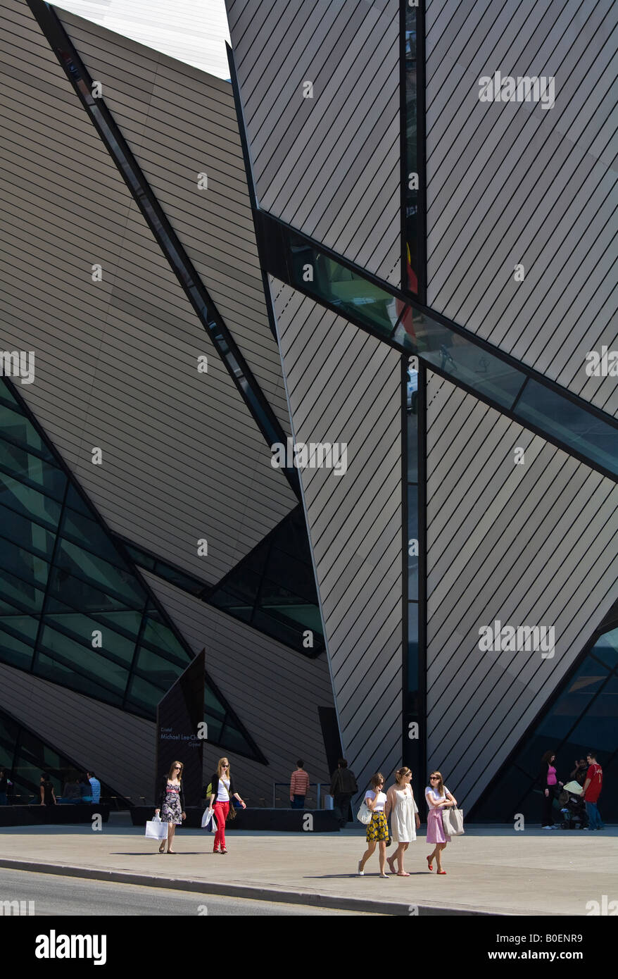 Royal Ontario Museum ROM in Toronto, streel level entrance view Stock ...