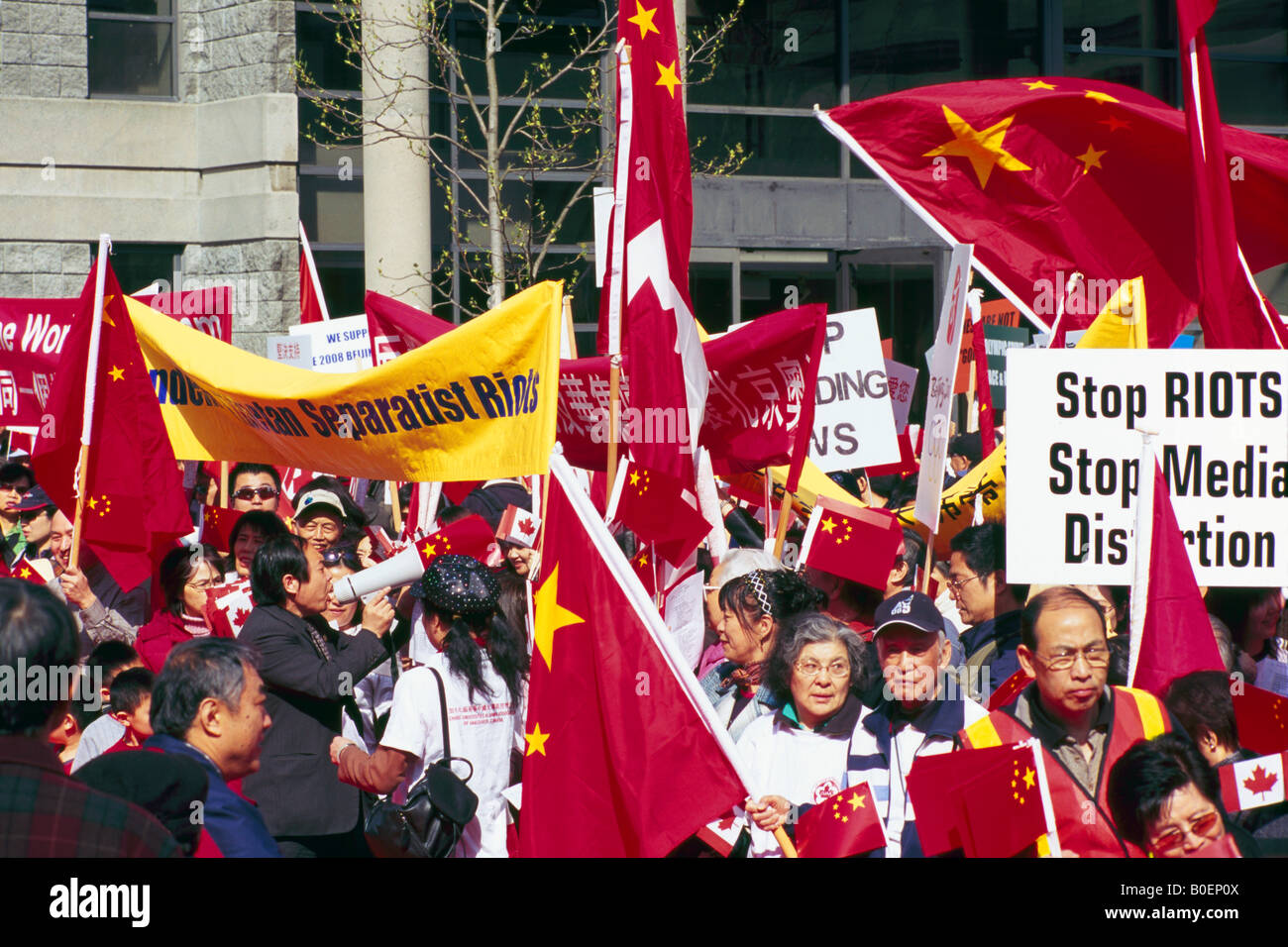 Peaceful Chinese Protest Rally held in Chinatown Vancouver British ...