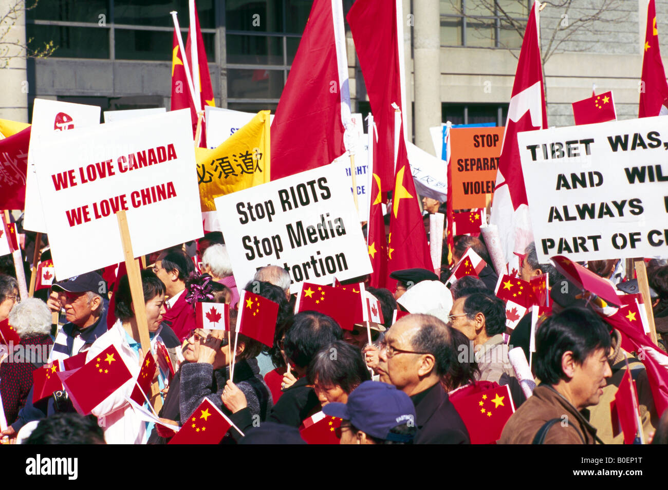 Peaceful Chinese Protest Rally held in Chinatown Vancouver British ...