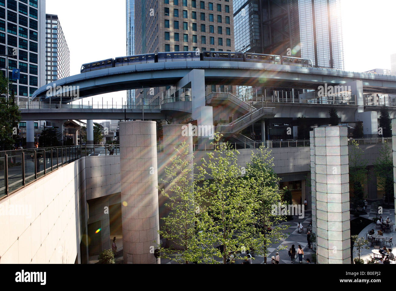 The Yurikamome train line Stock Photo - Alamy