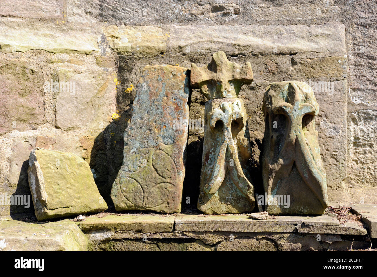 Fragments of ancient stonework. Church of Saint John the Baptist ...