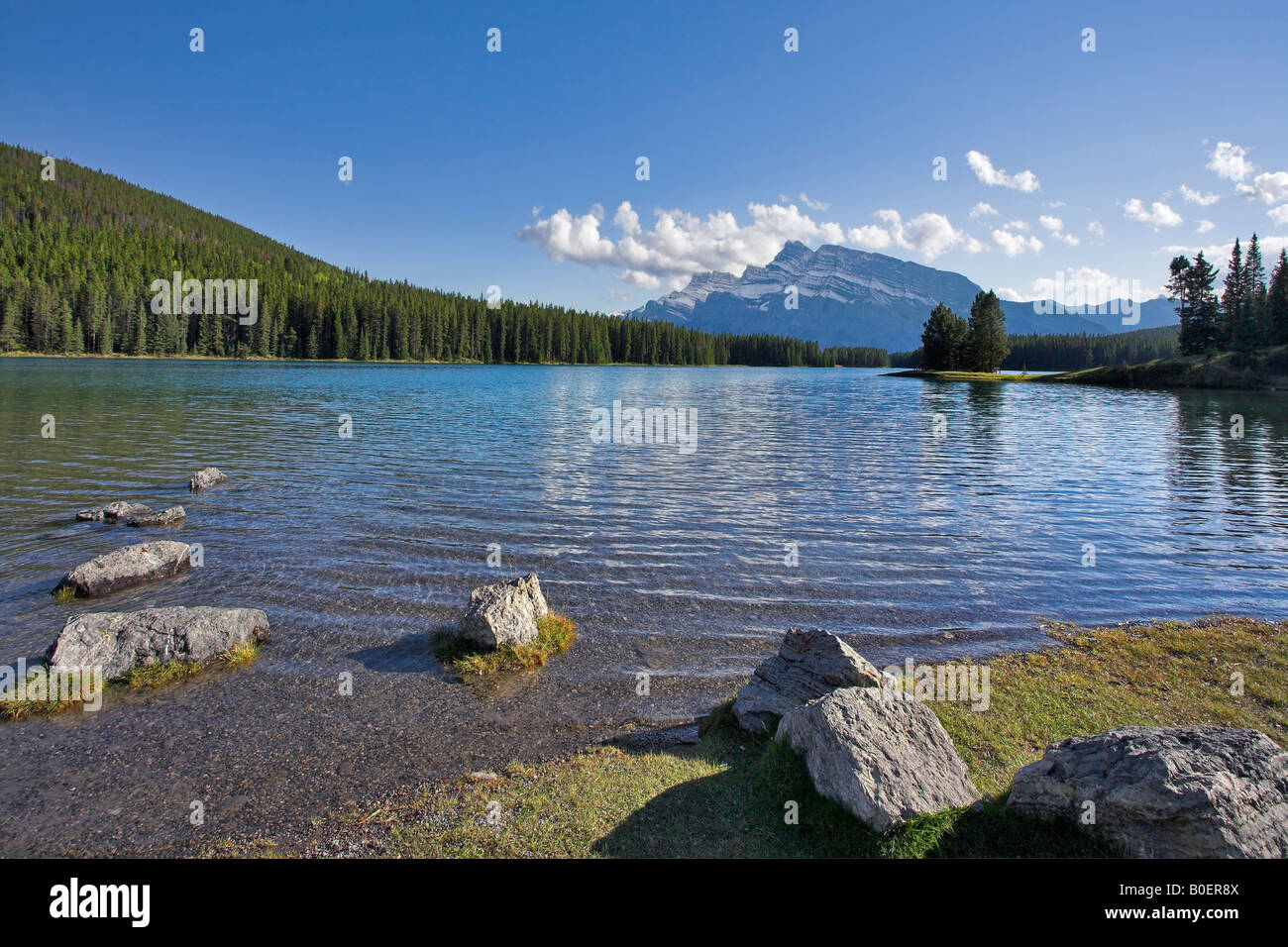 Quiet shallow lake in the north of Canada Stock Photo - Alamy