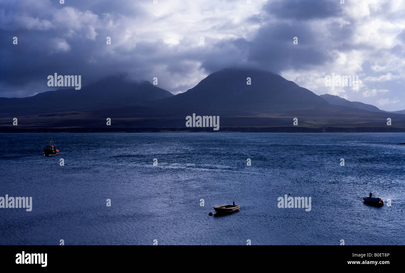 Paps of Jura and Sound of Islay from Bunahabhainn, Islay, Argyll ...
