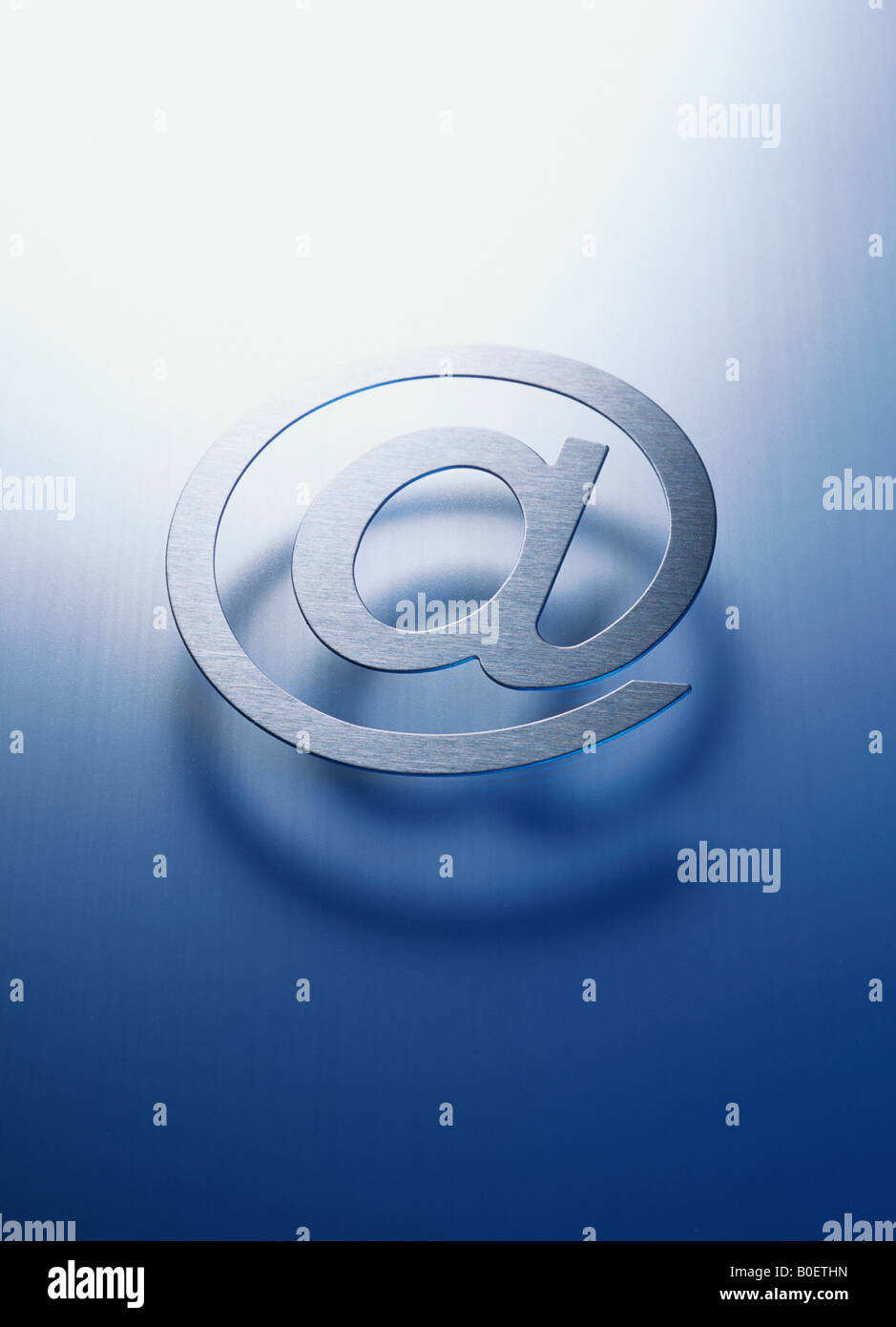 Silver At Symbol Stock Photo - Alamy