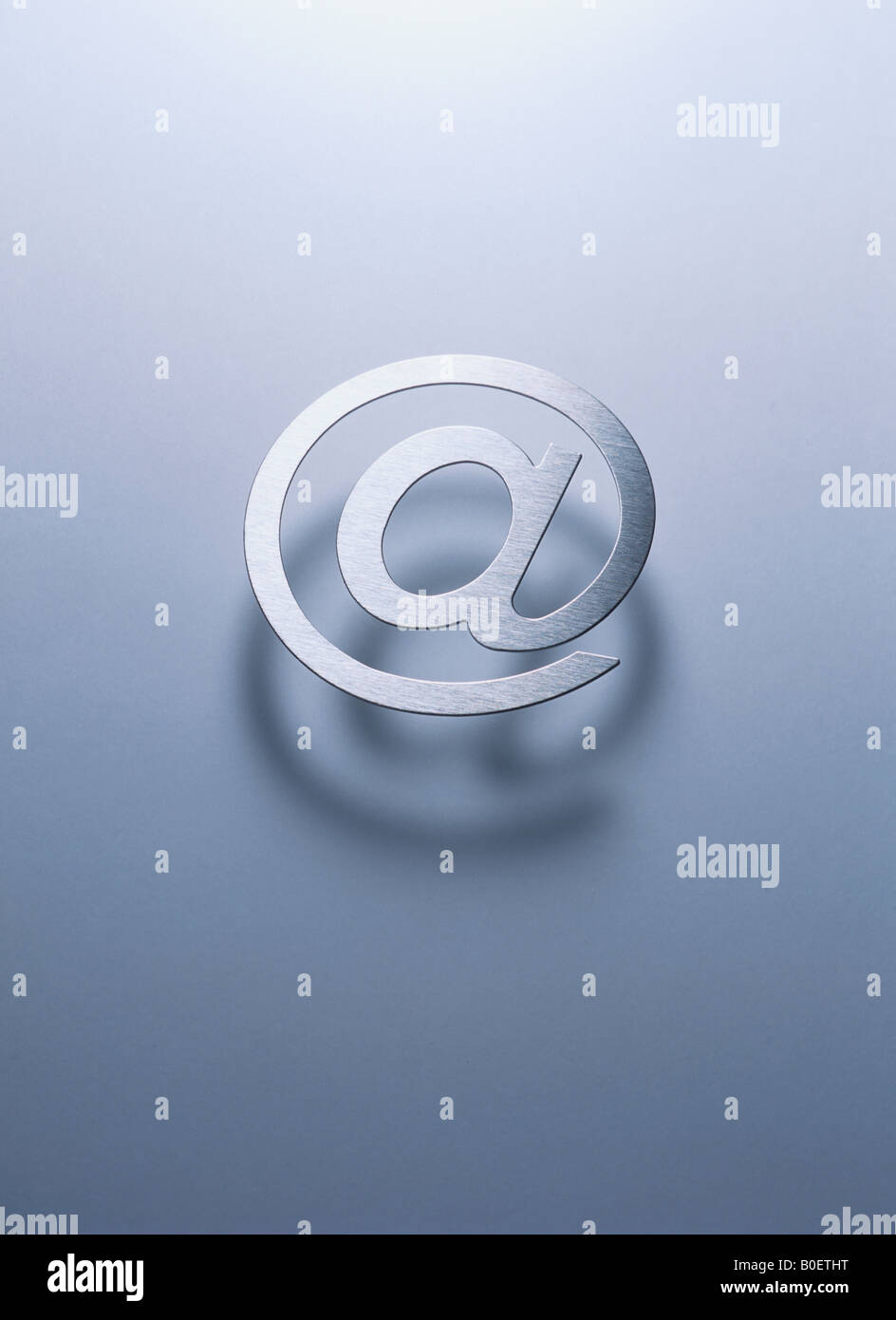 Silver At Symbol Stock Photo - Alamy