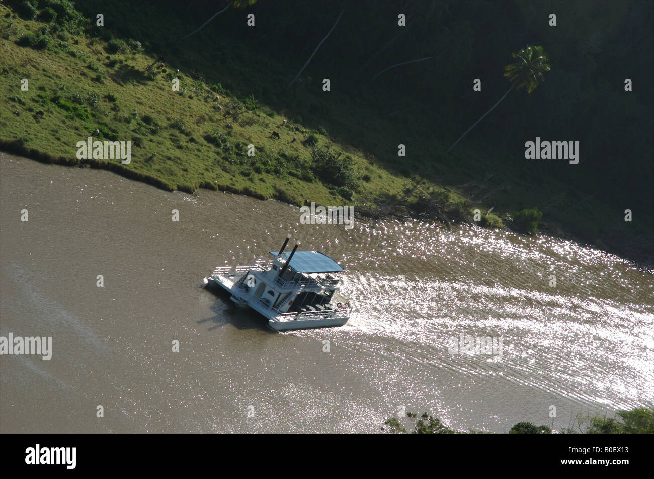 boat on river Stock Photo - Alamy