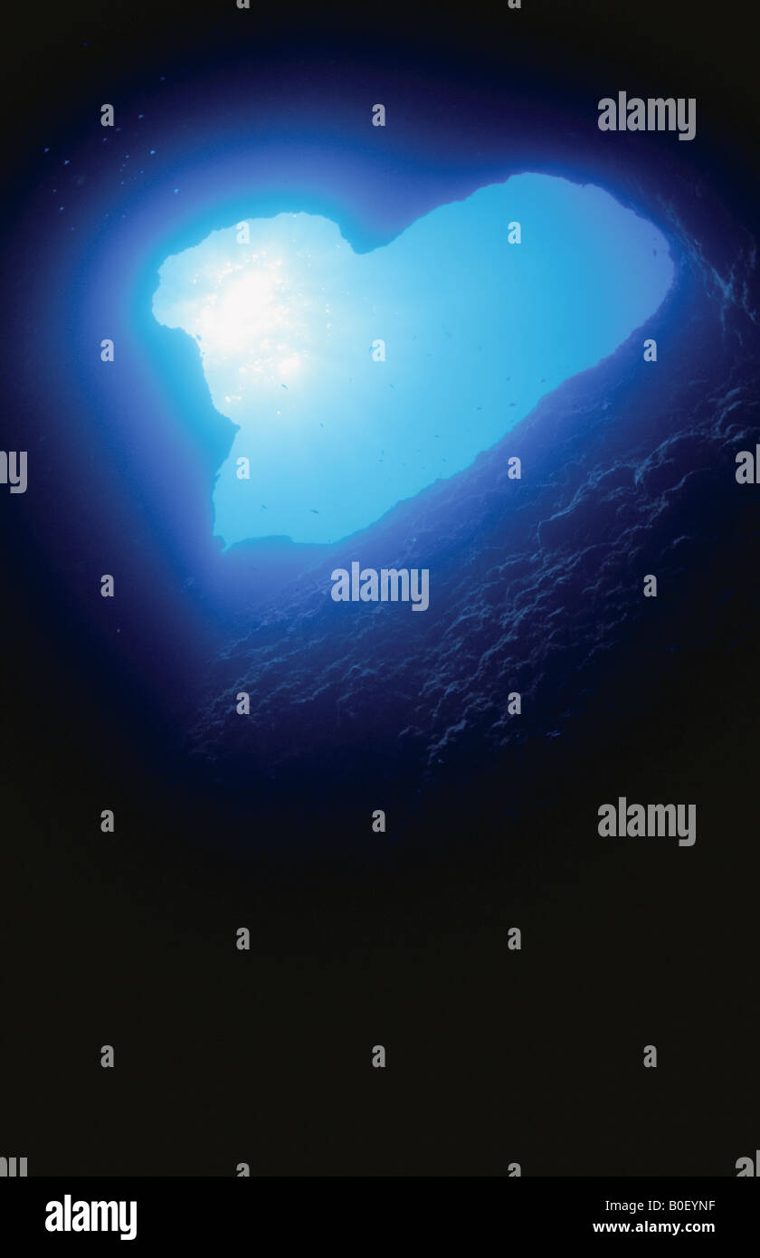 The Underwater Cave Of A Heart Shape Stock Photo - Alamy