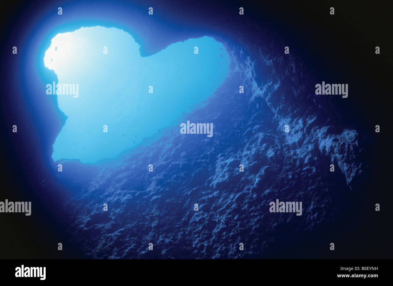 The Underwater Cave Of A Heart Shape Stock Photo - Alamy