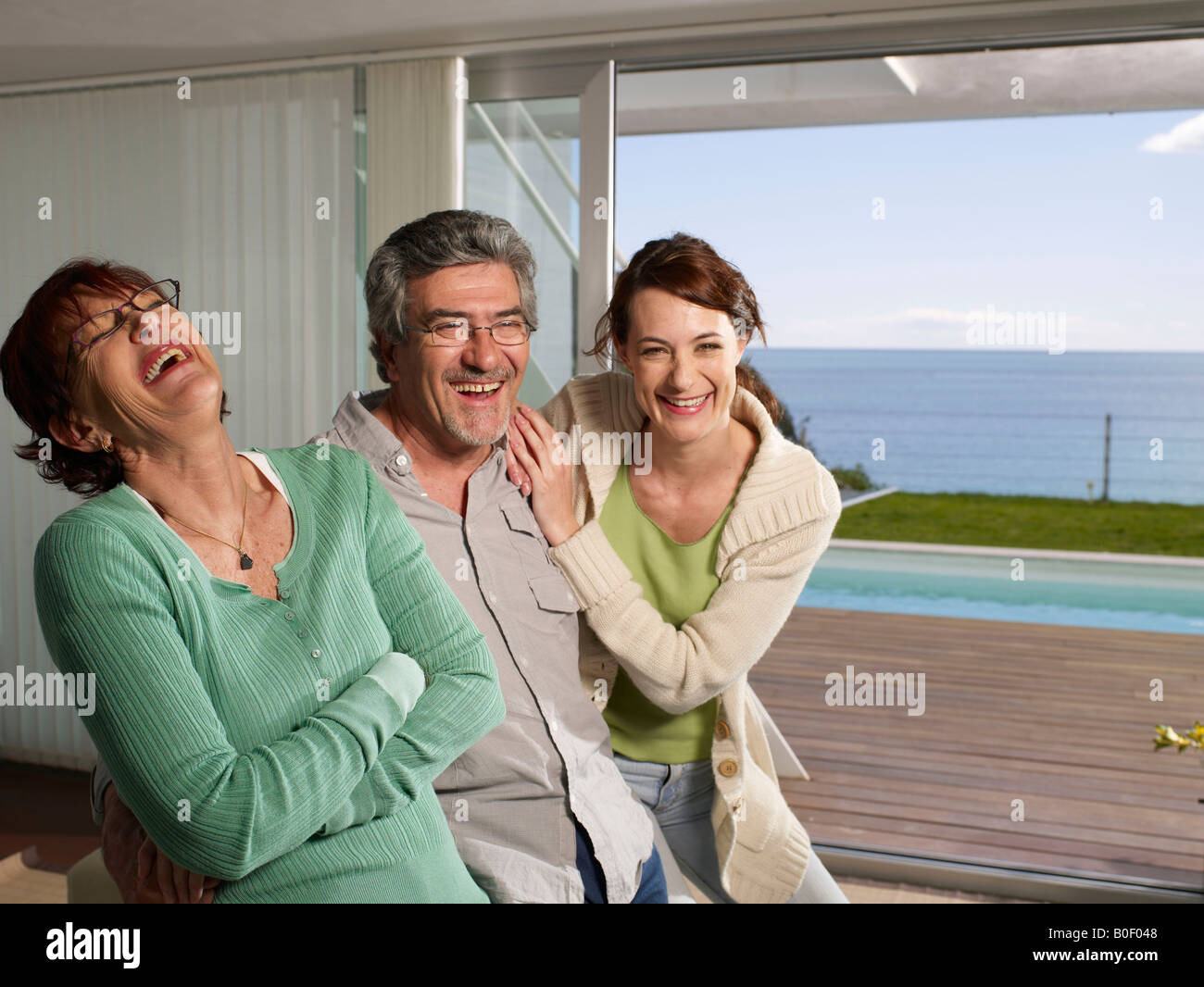 American family backyard friend hi-res stock photography and images - Alamy