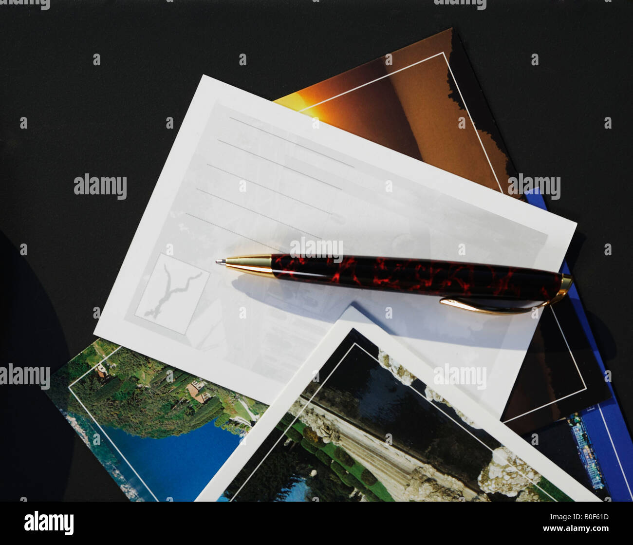 Postcards table hi-res stock photography and images - Alamy