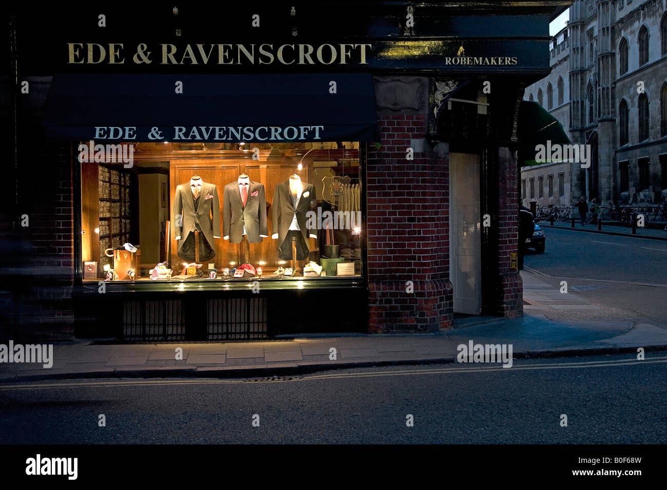 Window display at night. Cambridge Stock Photo - Alamy