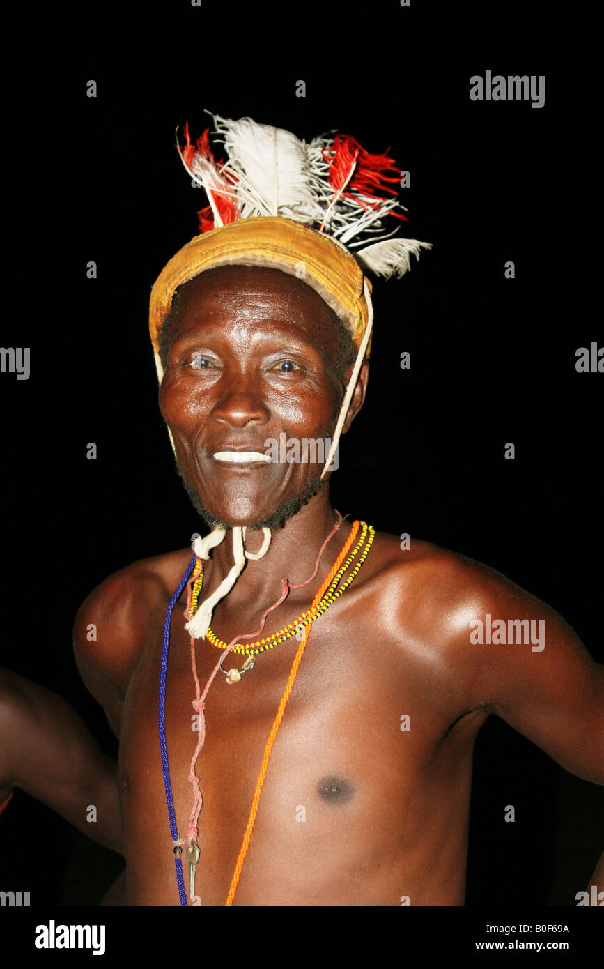 Africa Kenya Turkana tribe Tribesmen in traditional dress and jewelry ...