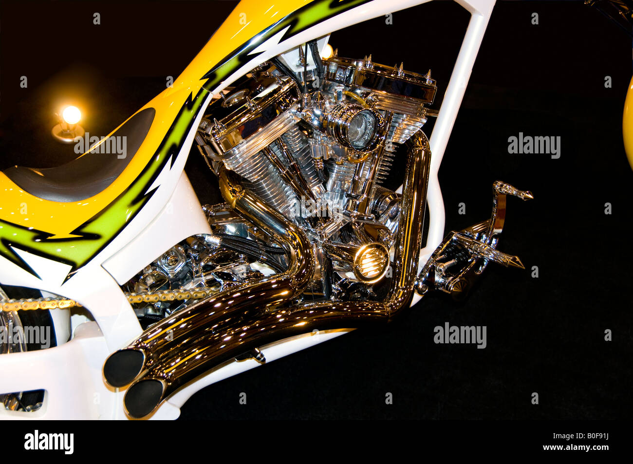 Custom Harley Davidson Motorcycle Engine Stock Photo - Alamy