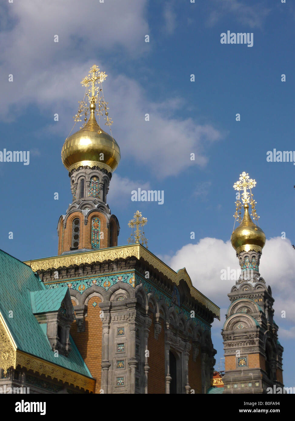 Details of the Russian chapel at Mathildenhoehe, Darmstadt Stock Photo ...