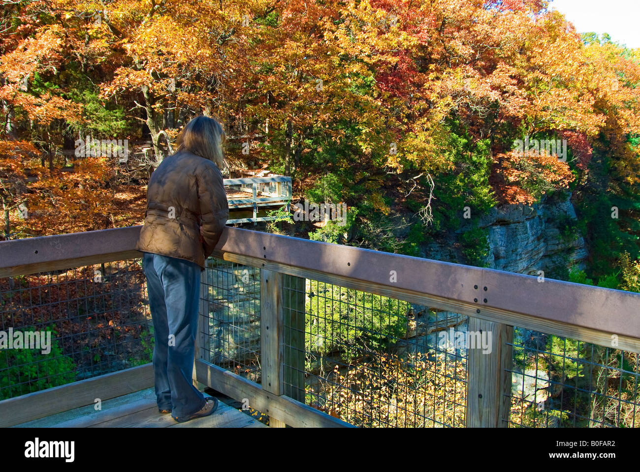 Girl on State Park Overlook Stock Photo - Alamy