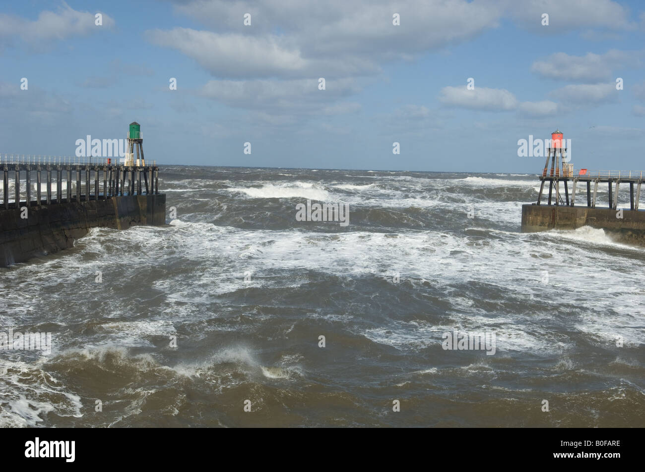 Whitby Lighthouse Storm High Resolution Stock Photography and Images ...