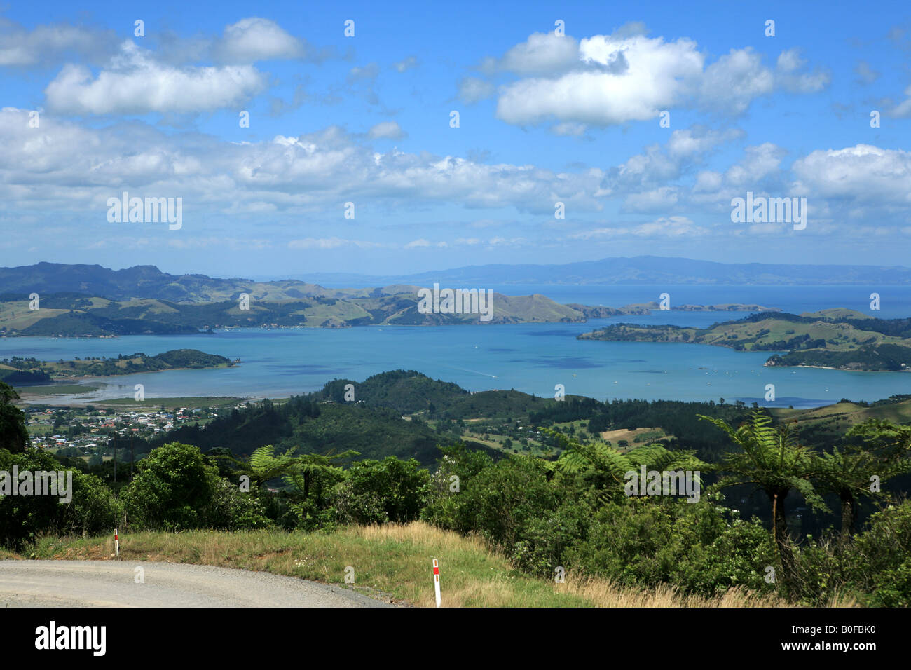 View from Tokatea or Lucas lookout point towards Coromandel bay North ...