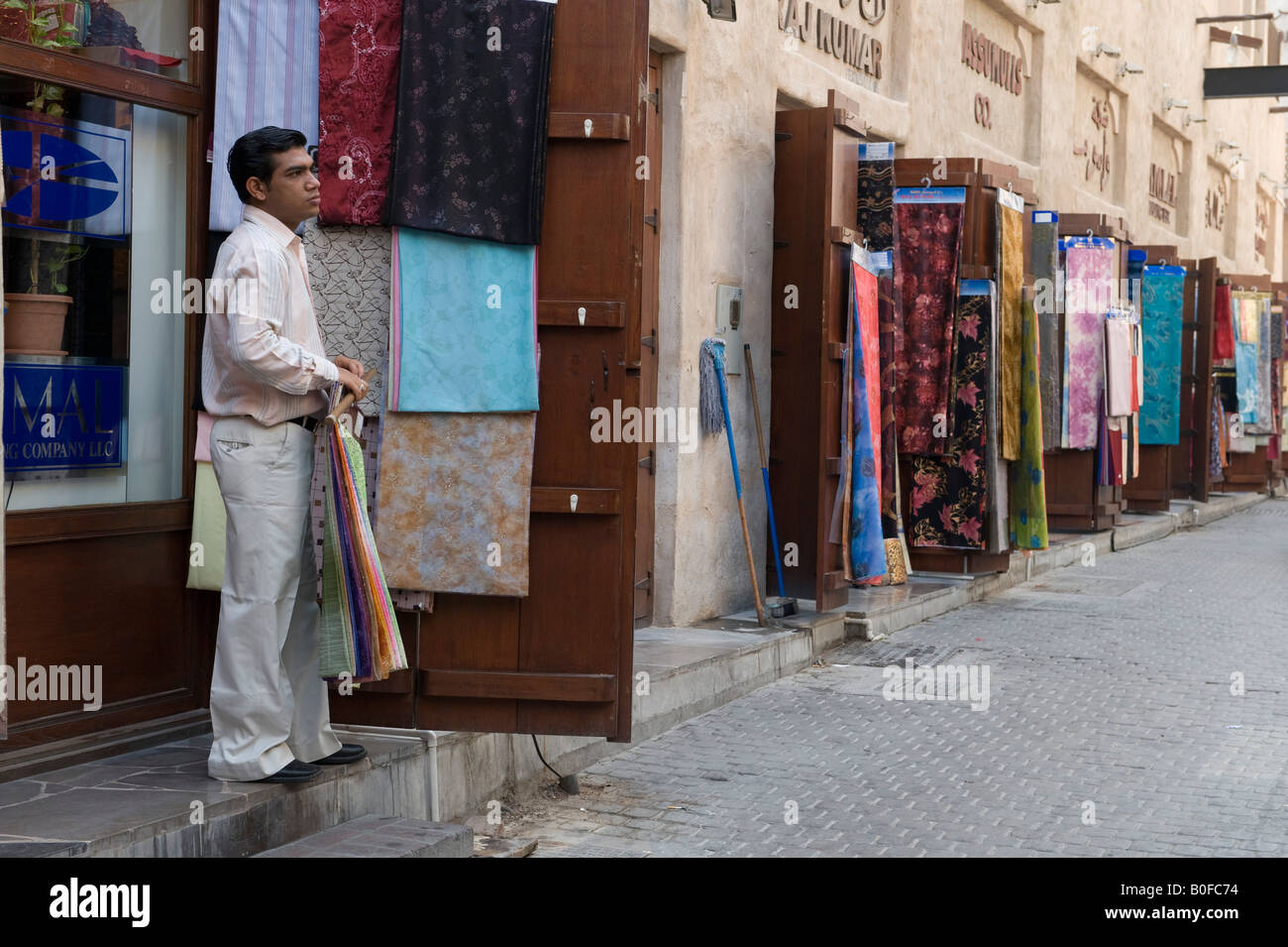 Dubai, United Arab Emirates (UAE). The Cloth Souk or Textile Souk ...