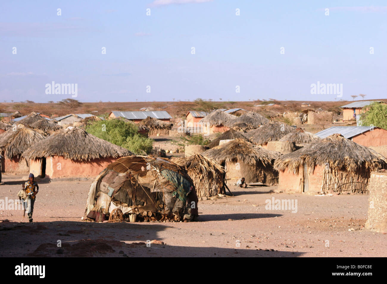 Africa Kenya Turkana tribe village October 2005 Stock Photo - Alamy