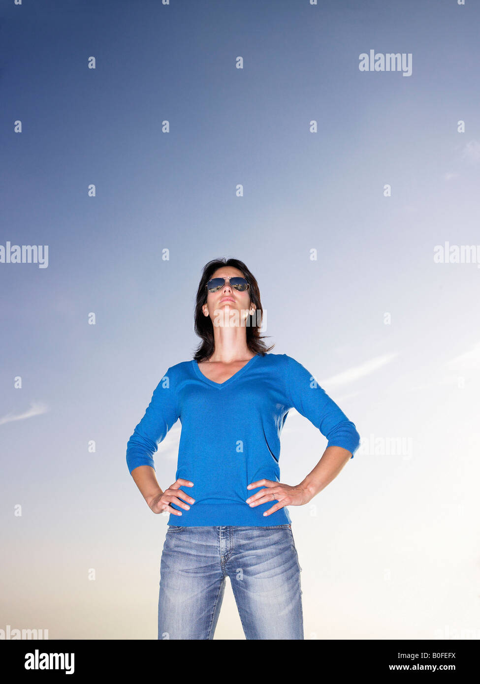 Low angle shot serious woman hi-res stock photography and images - Alamy