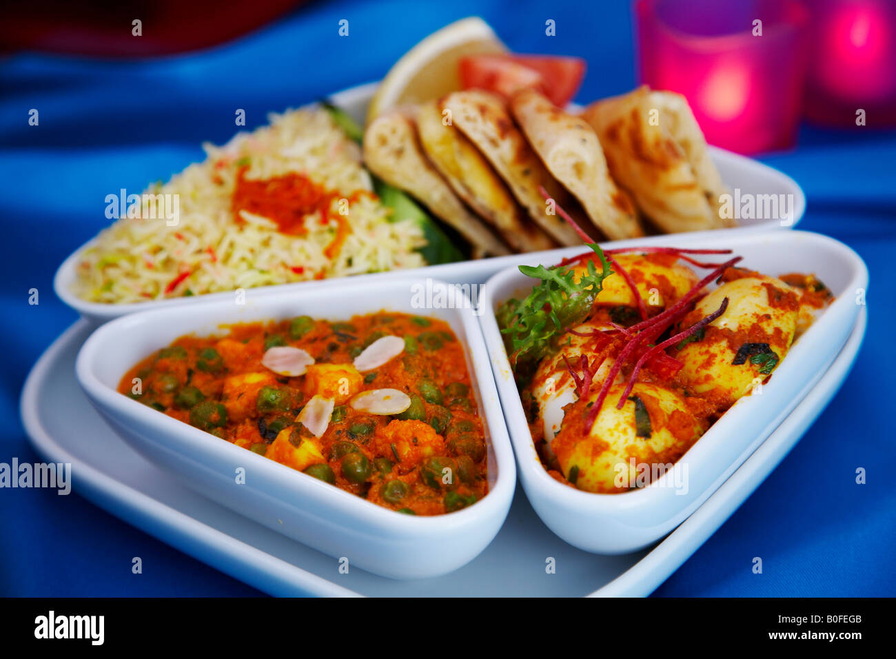 Indian set lunch meal Stock Photo - Alamy