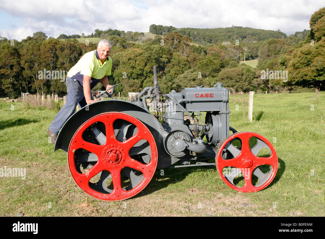 Antique 1926 Case Cross Engine Tractor with man. model released Stock ...