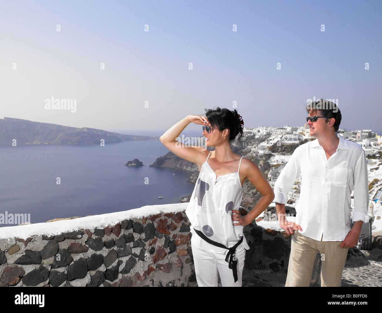 Couple looking at the view Stock Photo - Alamy