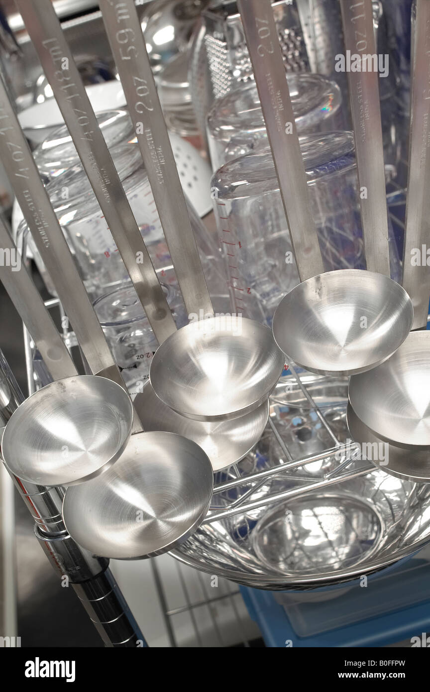 Ladles In Kitchen Detail Stock Photo - Alamy