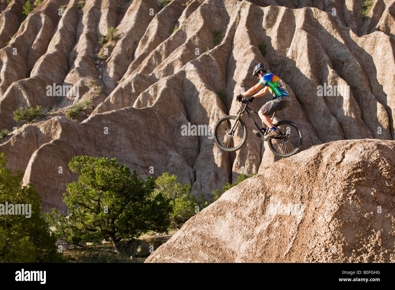 Mountain bike rider in Castle Gardens, just outside of Salida, Colorado ...
