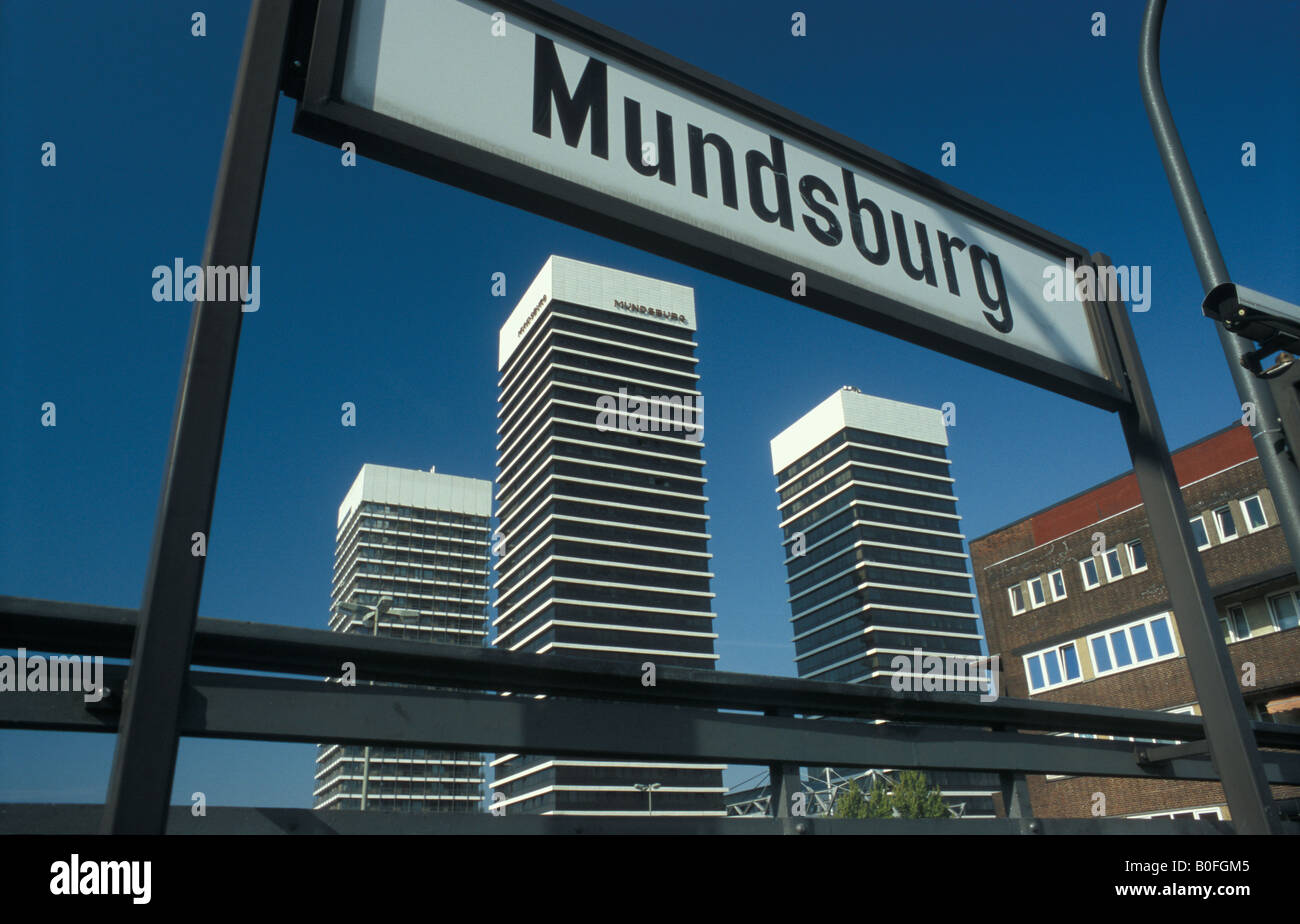 The Mundsburg Hochhaeuser, three of only few high-rise buildings in ...