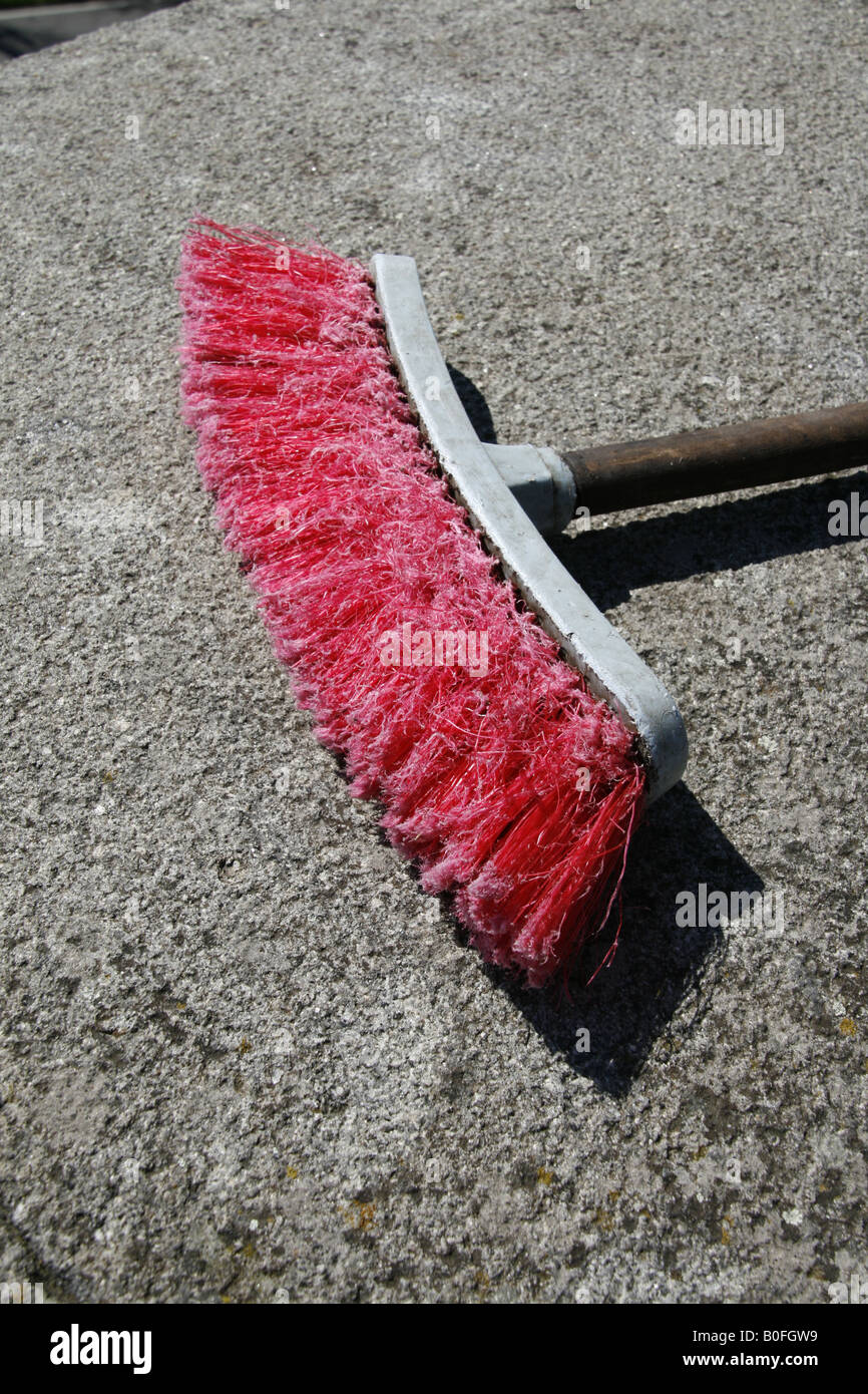 one broom stick outdoors Stock Photo - Alamy