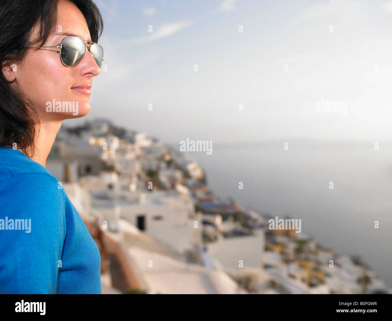 Woman contemplating a view Stock Photo - Alamy
