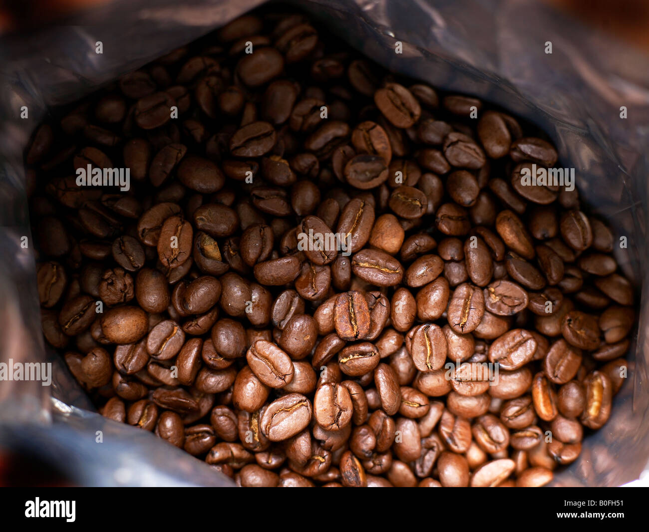 bag of coffee beens Stock Photo - Alamy