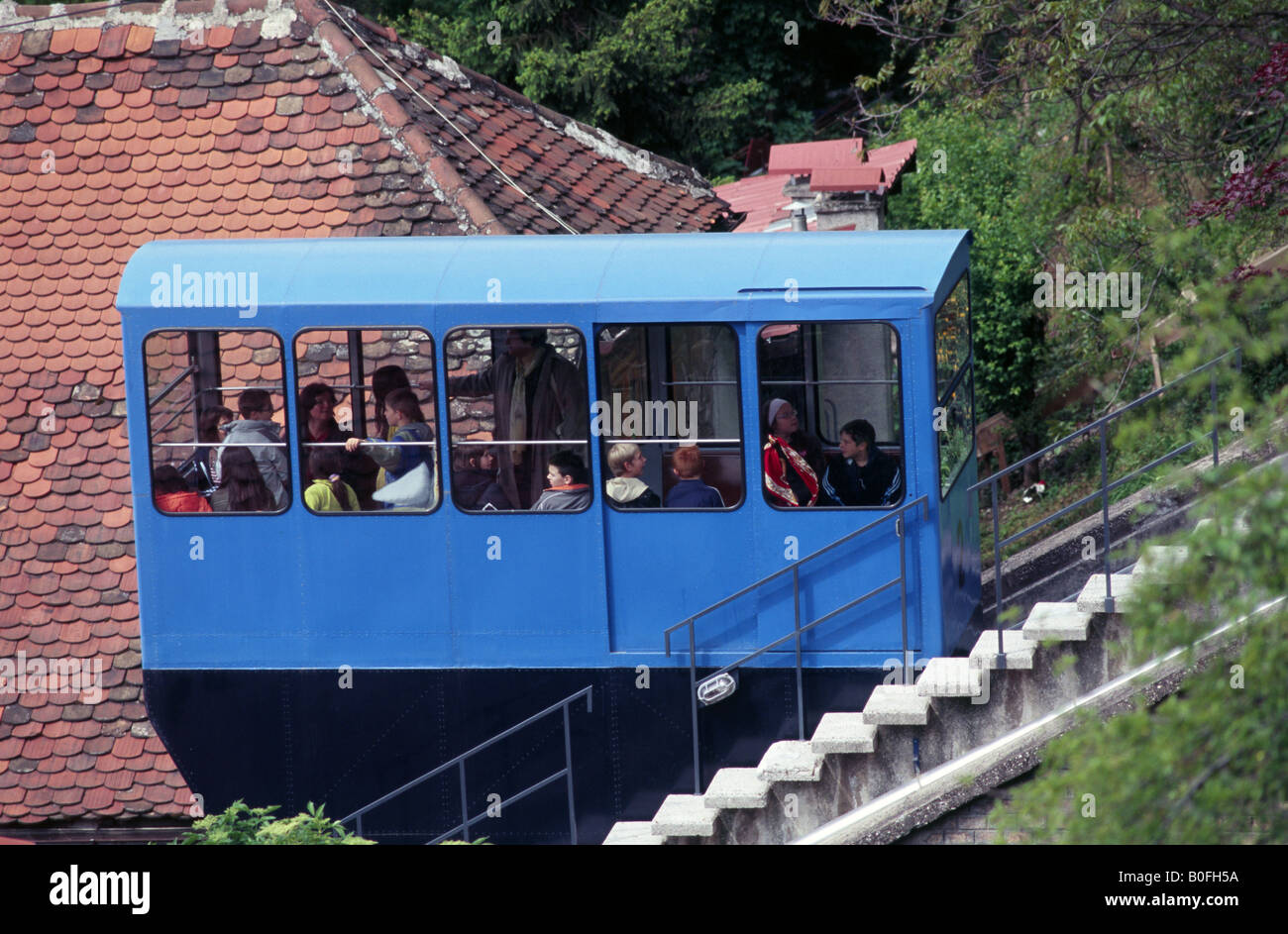 Old public funicular Zagreb Croatia Stock Photo - Alamy