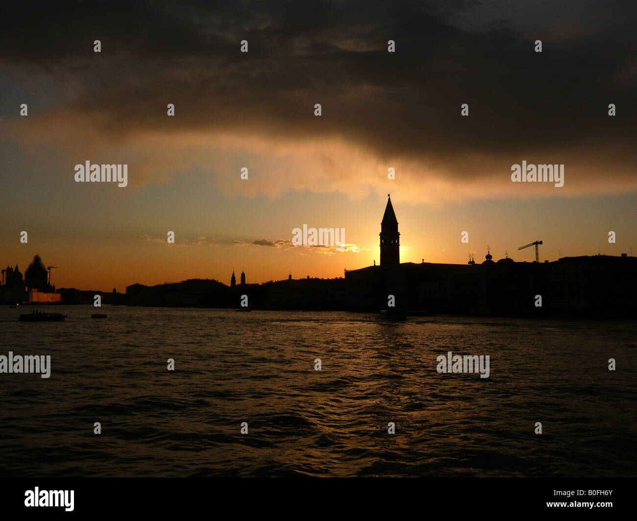 Sunset over Venice with San Marco in the background Stock Photo - Alamy